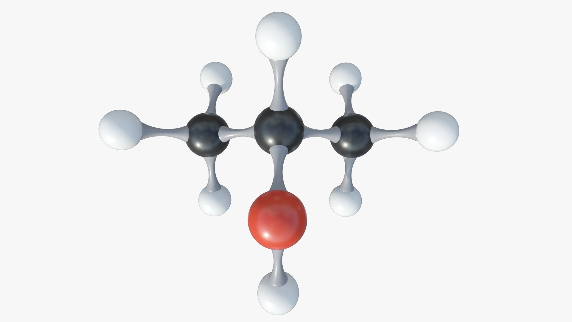 3d Isopropyl Alcohol Molecule With Pbr 4k 8k Model Turbosquid 1944287