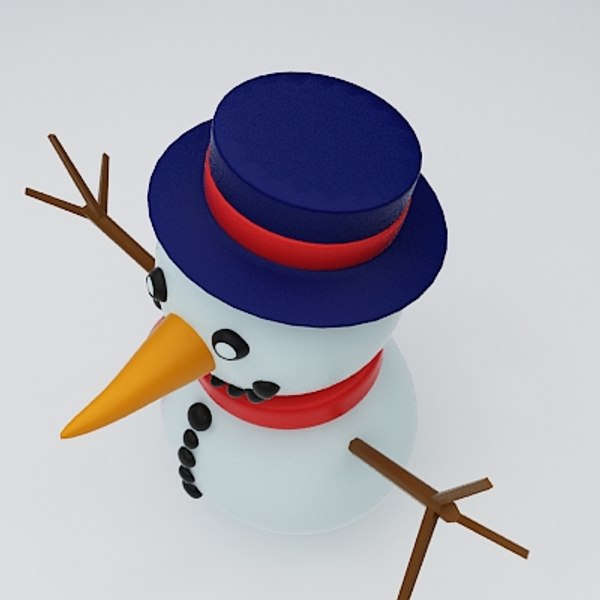 free snowman snow toy 3d model