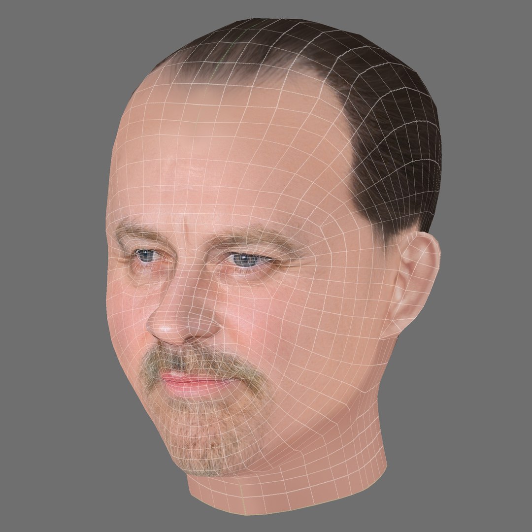 Tim McInnerny Head - Low Poly Head For Game Model - TurboSquid 2300106