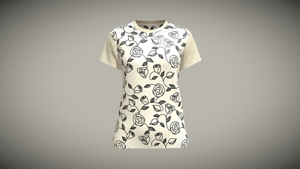 modelo 3d Tops estampados para niñas en poliéster bajo - TurboSquid 2367180