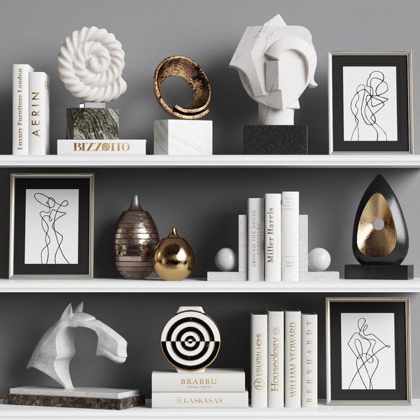 Decor set 3D model - TurboSquid 1602385