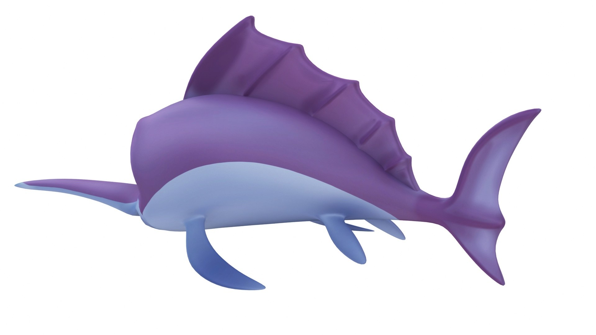 3D Model Cartoon Shark And Sword Fish Collection - TurboSquid 2080676