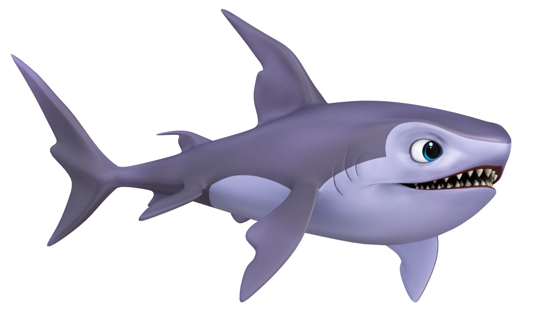 3D Model Cartoon Shark And Sword Fish Collection - TurboSquid 2080676