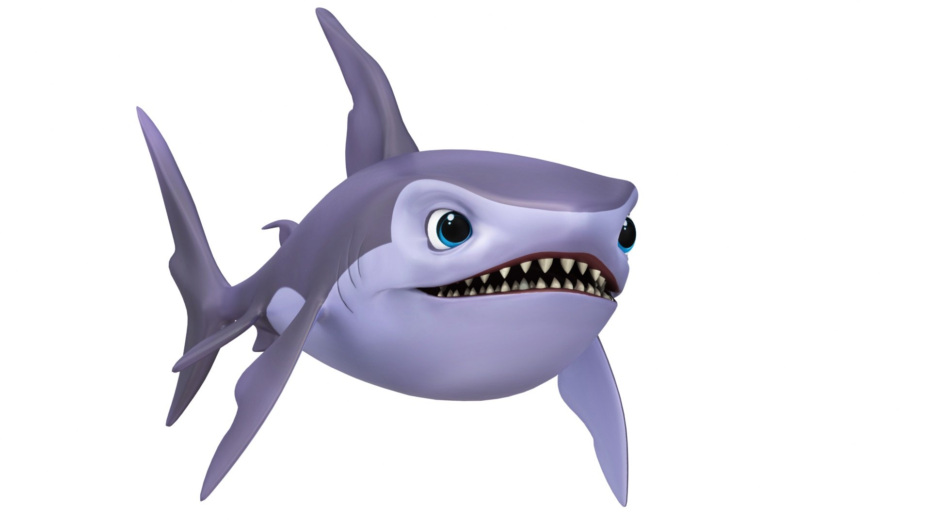3D Model Cartoon Shark And Sword Fish Collection - TurboSquid 2080676