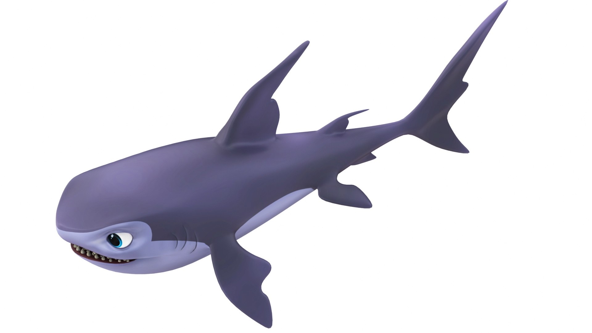 3D Model Cartoon Shark And Sword Fish Collection - TurboSquid 2080676