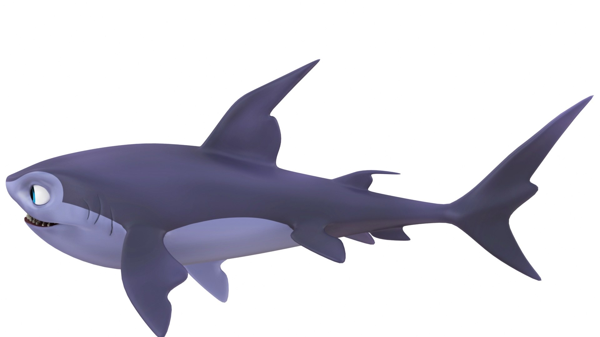 3D Model Cartoon Shark And Sword Fish Collection - TurboSquid 2080676