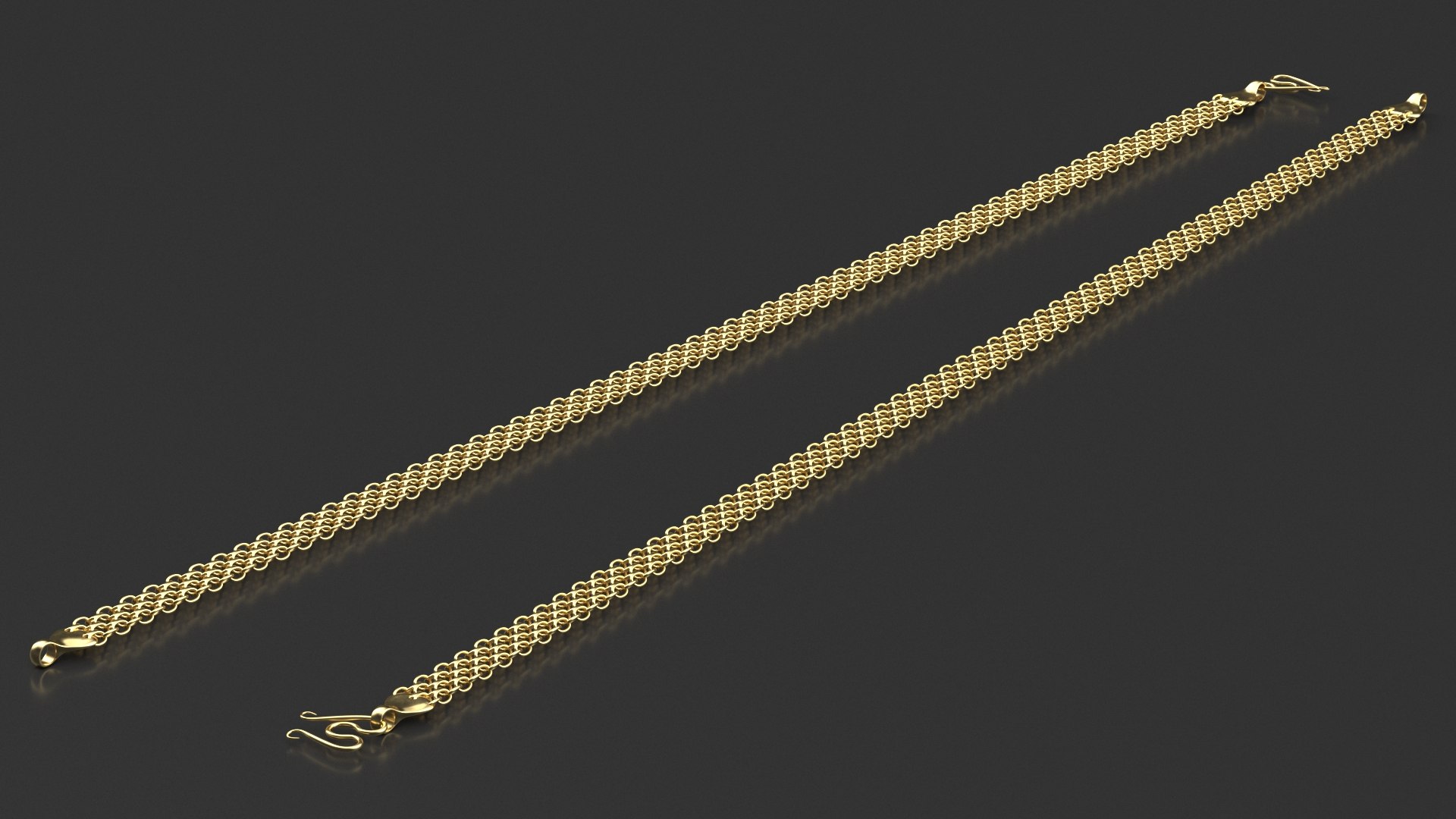 3D Model Mesh Jewelry Chain Gold - TurboSquid 2244494