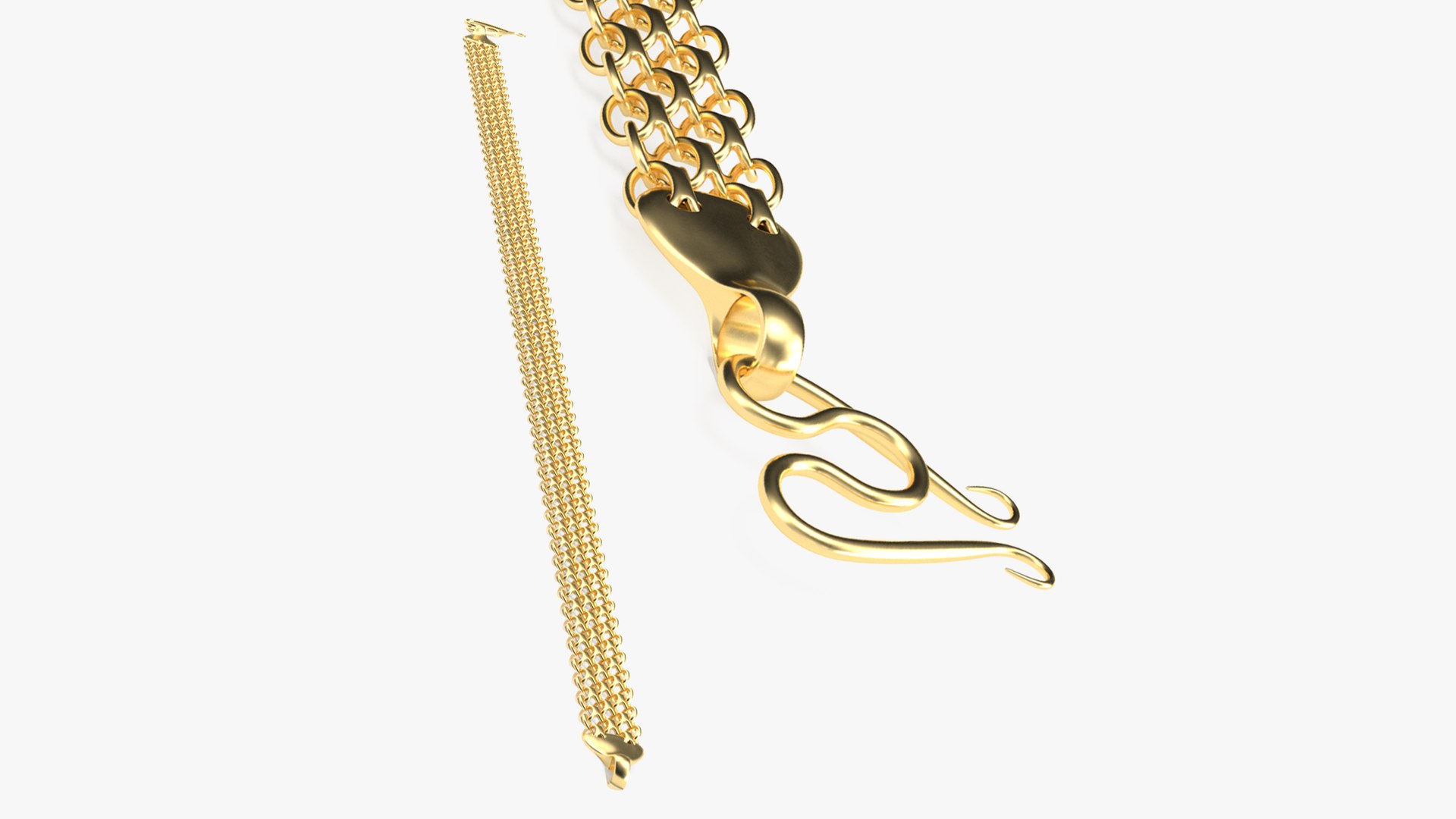 3D Model Mesh Jewelry Chain Gold - TurboSquid 2244494