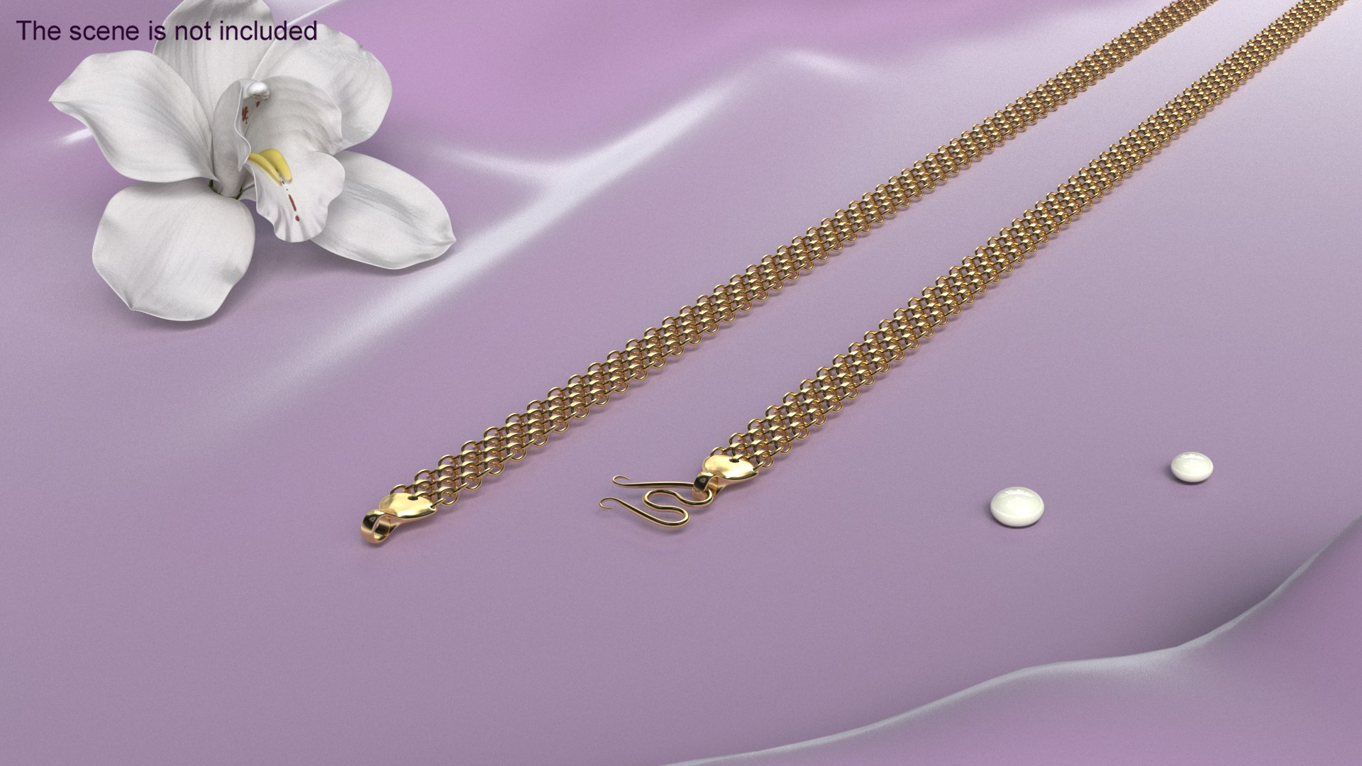 3D Model Mesh Jewelry Chain Gold - TurboSquid 2244494