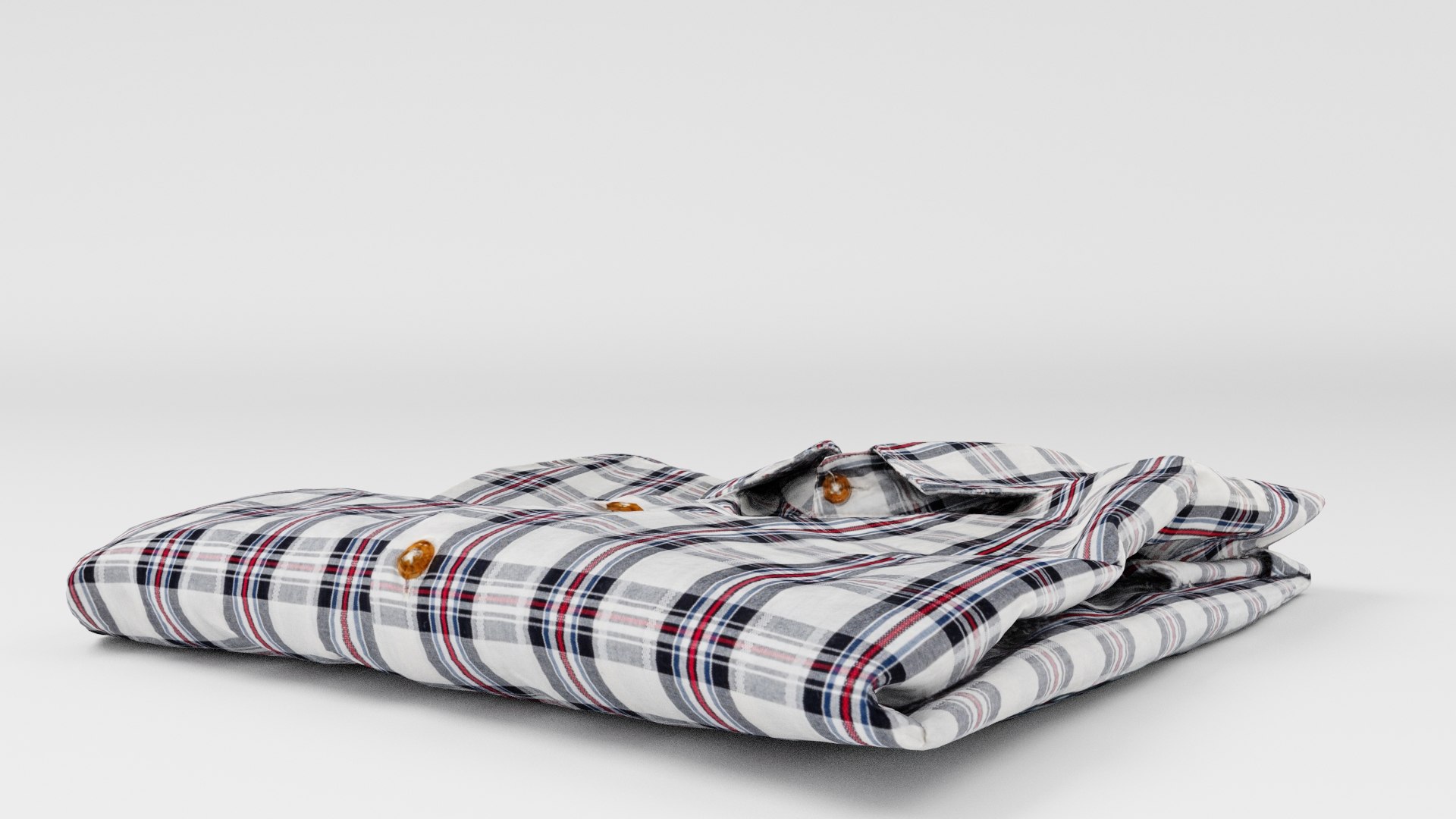 Folded Checkered Shirt Generic Casual Wardrobe Clothing 3D - TurboSquid ...