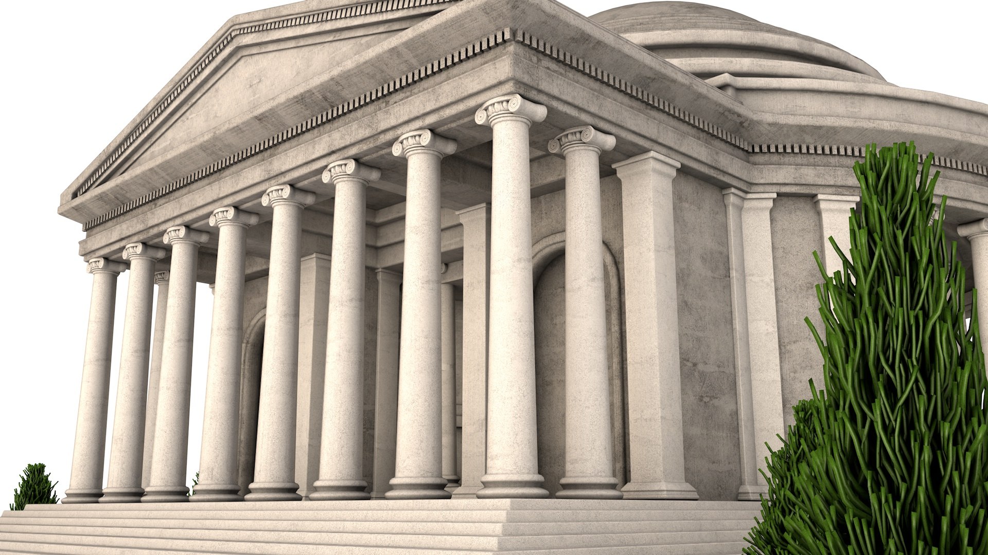 Jefferson Memorial Scene 3D Model - TurboSquid 1997136