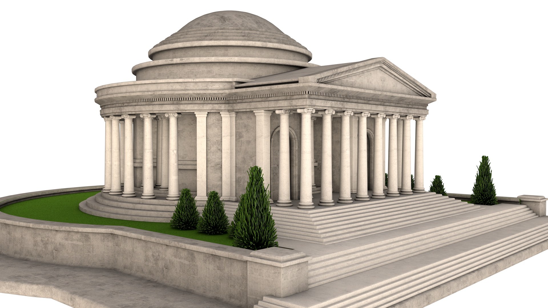 Jefferson Memorial Scene 3D Model - TurboSquid 1997136