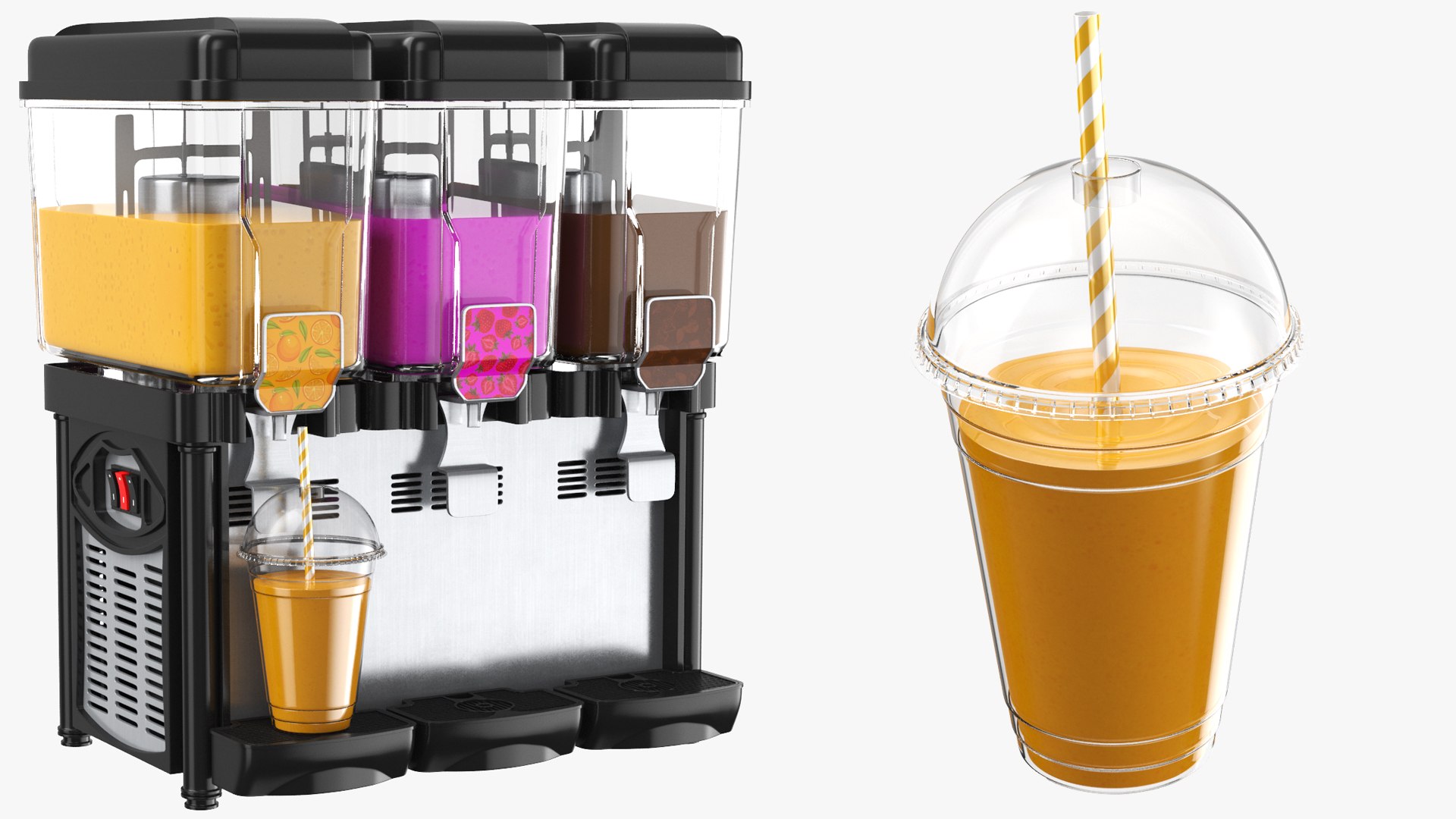 Four Detailed Cafe Dispensers And Organizer 3D Model - TurboSquid 1986285