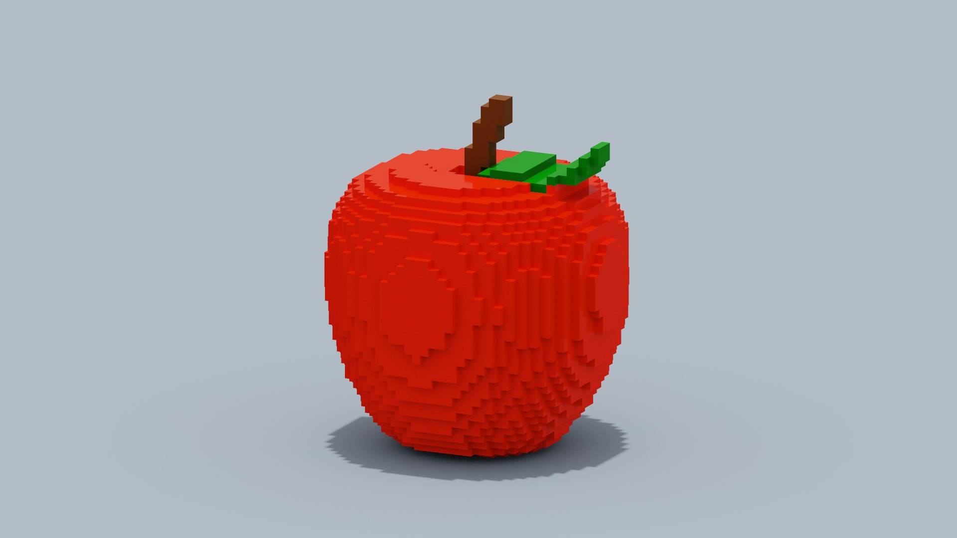 3D Voxel Apple - TurboSquid 2021009