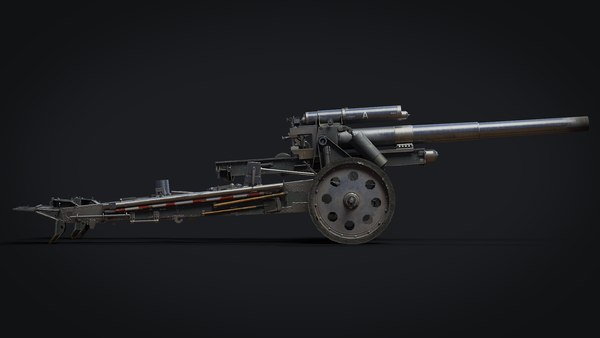 15cm sfh18 howitzer gameready 3D model - TurboSquid 1532938