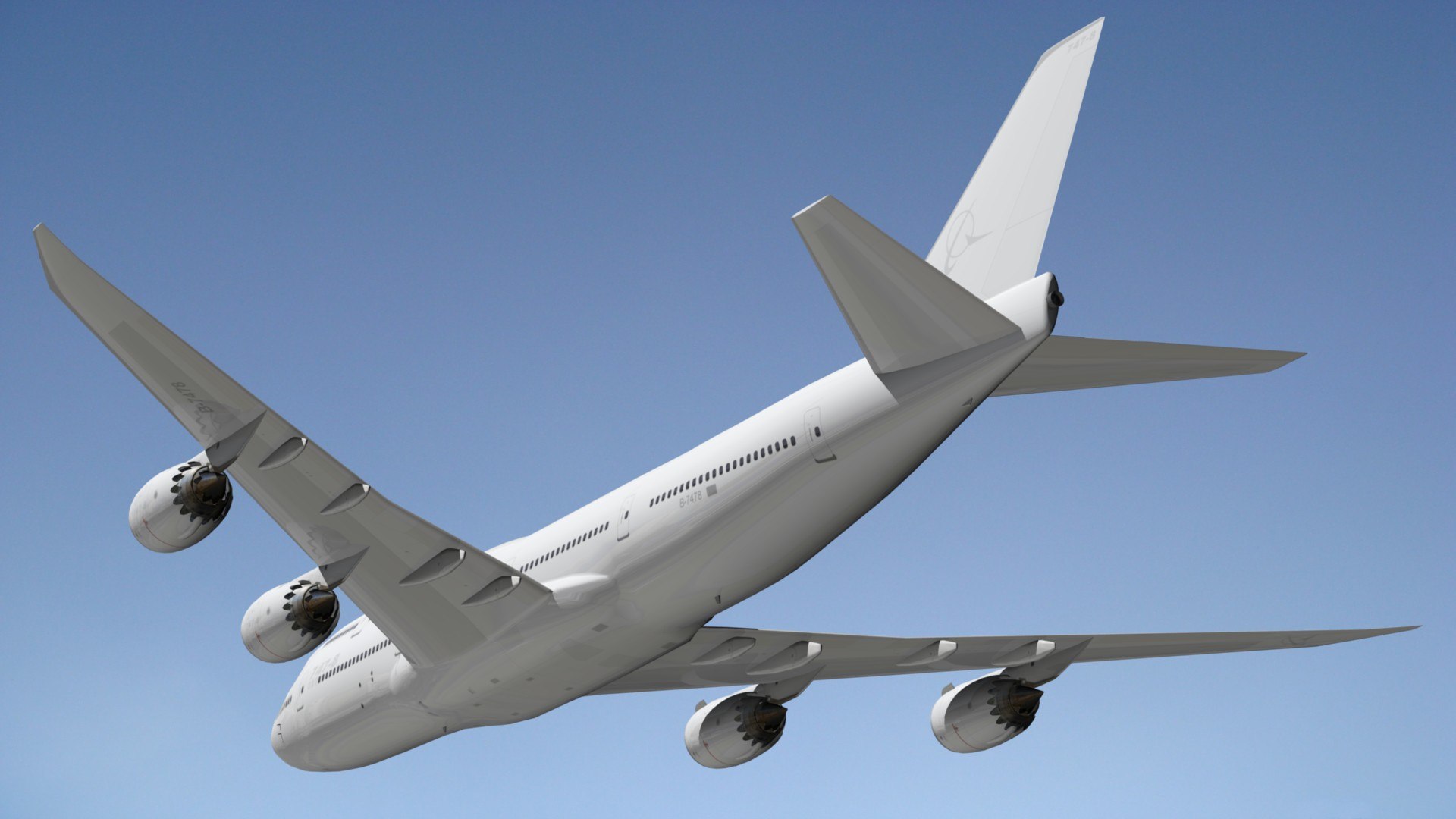 Boeing 748 White Livery 3D Model - TurboSquid 1998040