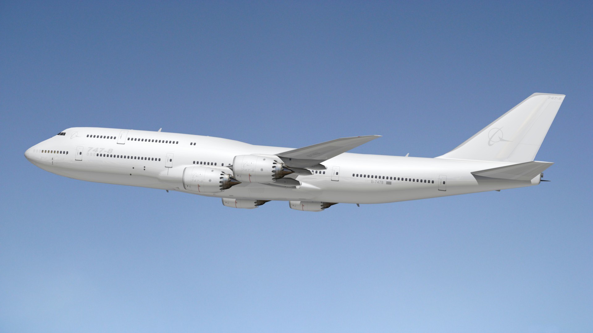 Boeing 748 White Livery 3D model - TurboSquid 1998040