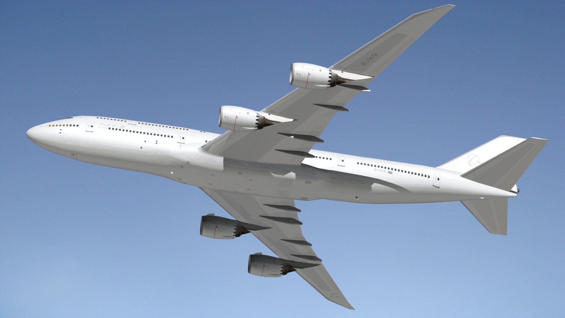 Boeing 748 White Livery 3D Model - TurboSquid 1998040