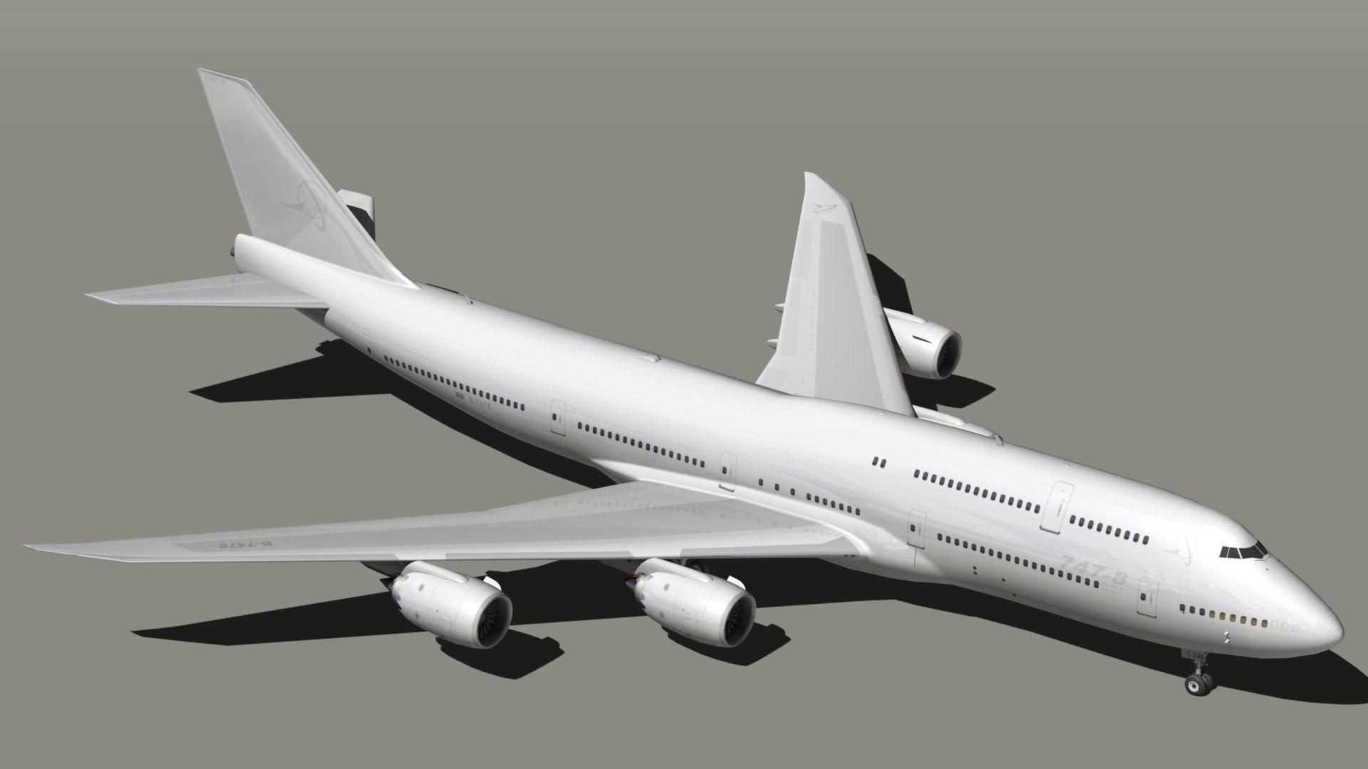 Boeing 748 White Livery 3D Model - TurboSquid 1998040