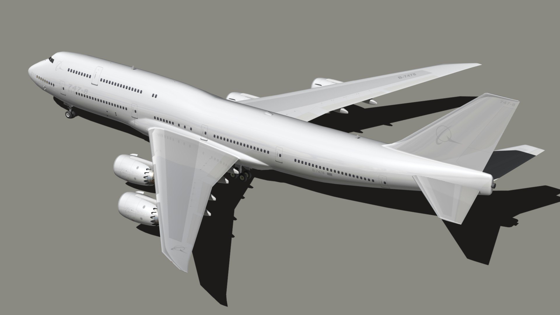 Boeing 748 White Livery 3D Model - TurboSquid 1998040