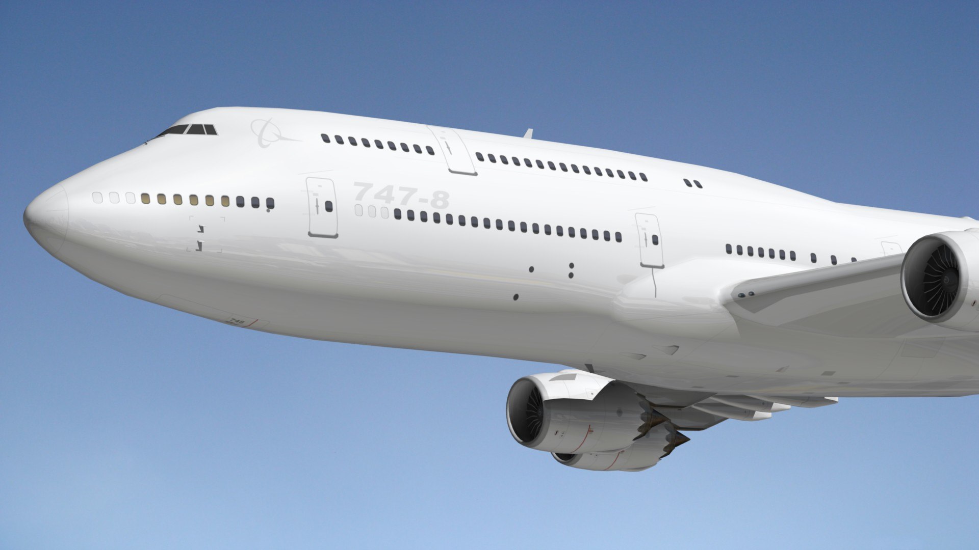 Boeing 748 White Livery 3D Model - TurboSquid 1998040