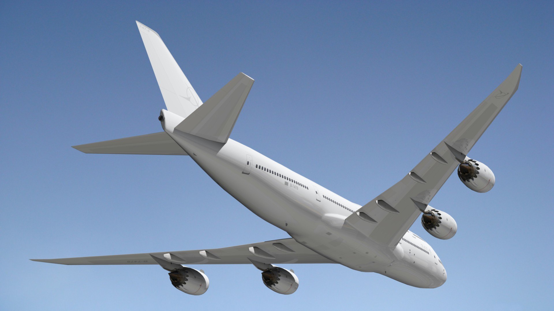 Boeing 748 White Livery 3D Model - TurboSquid 1998040