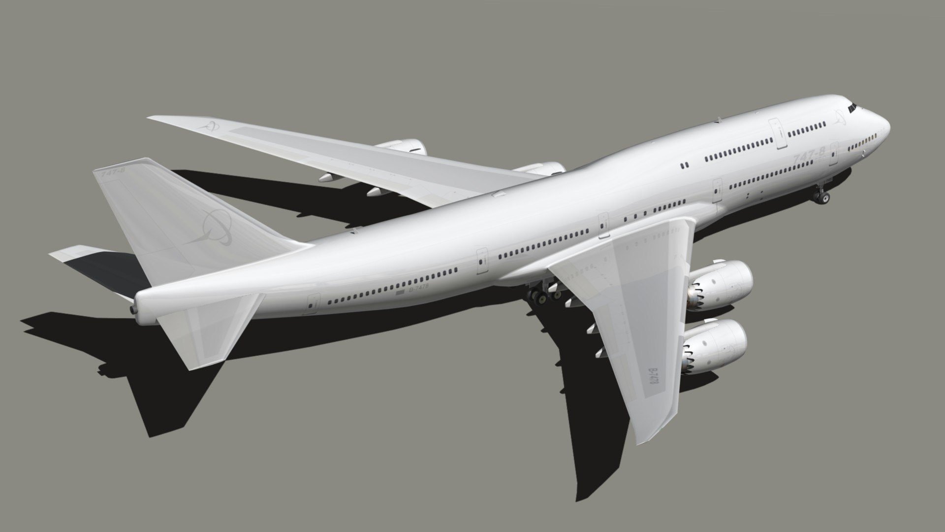 Boeing 748 White Livery 3D model - TurboSquid 1998040