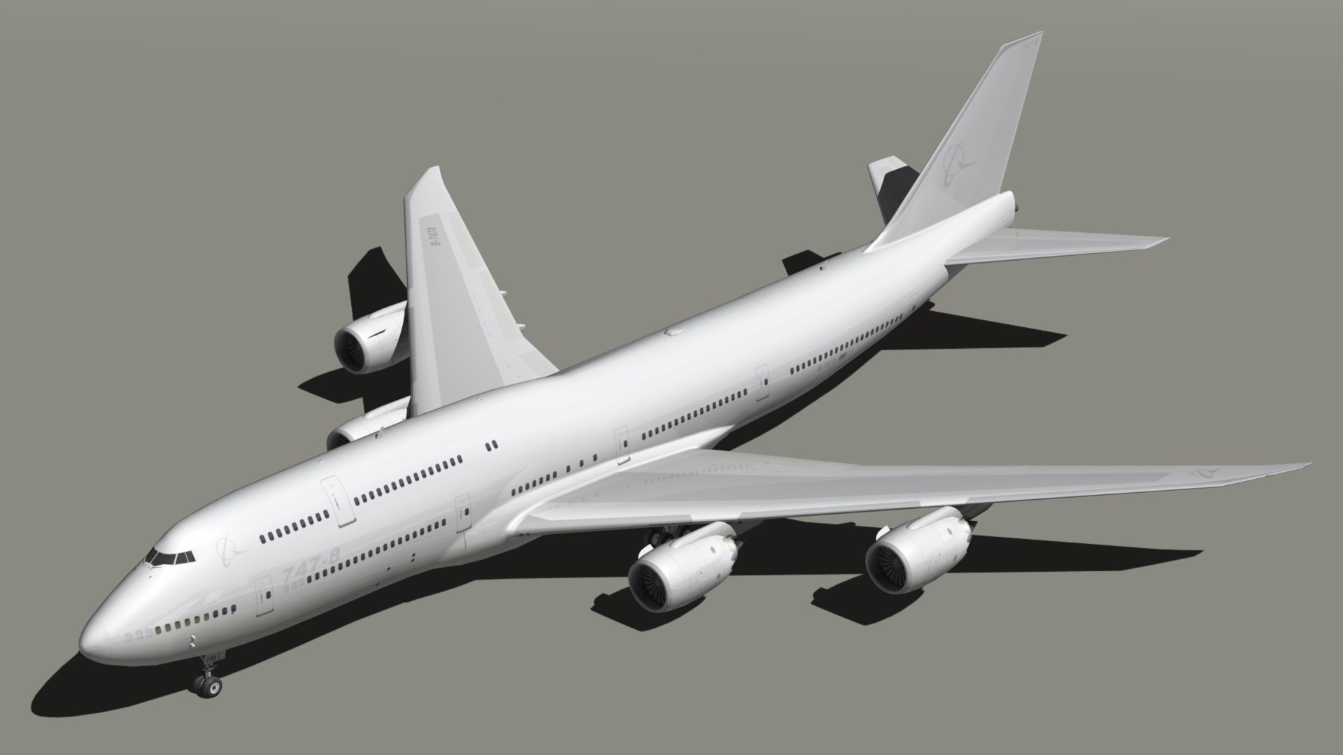 Boeing 748 White Livery 3D Model - TurboSquid 1998040