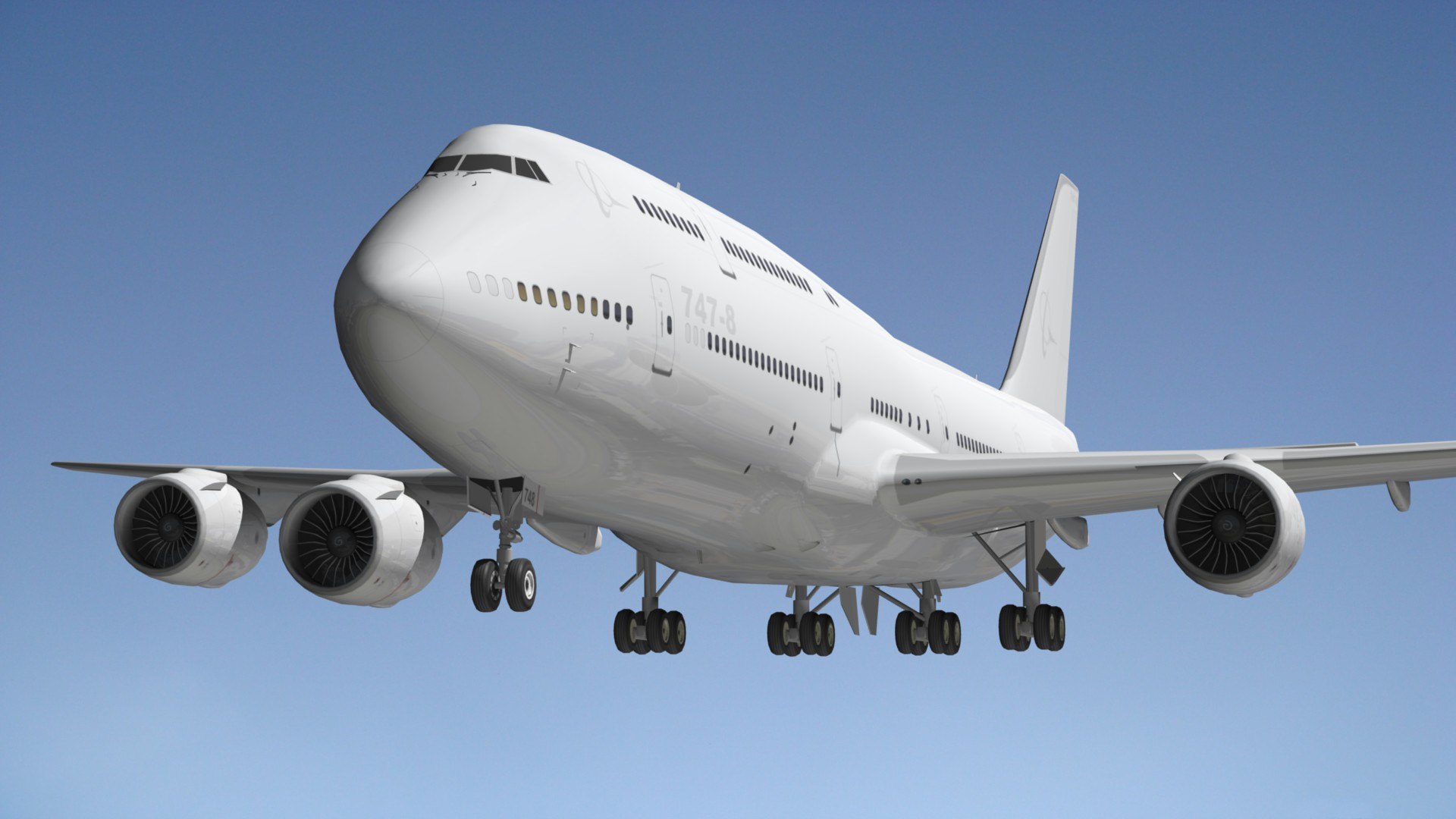 Boeing 748 White Livery 3D Model - TurboSquid 1998040
