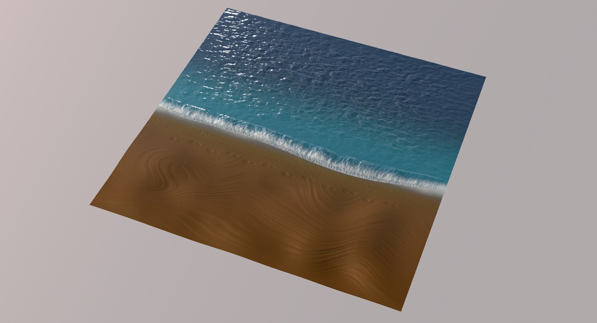 Beach Footprint 3d Model