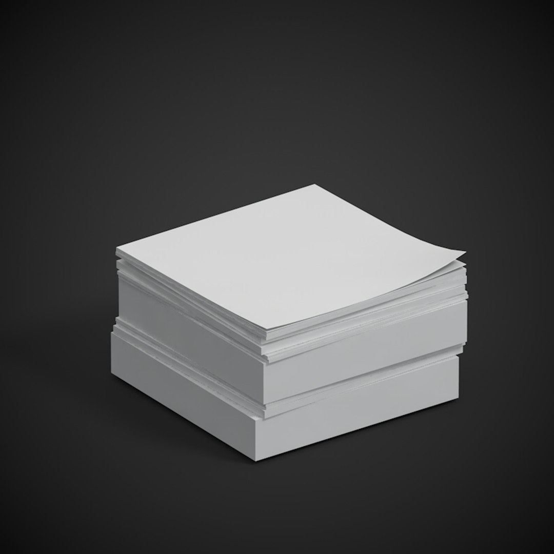 Pile Paper Holder 3D Model - TurboSquid 1269526