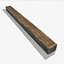 Square Wood Log 3d Model