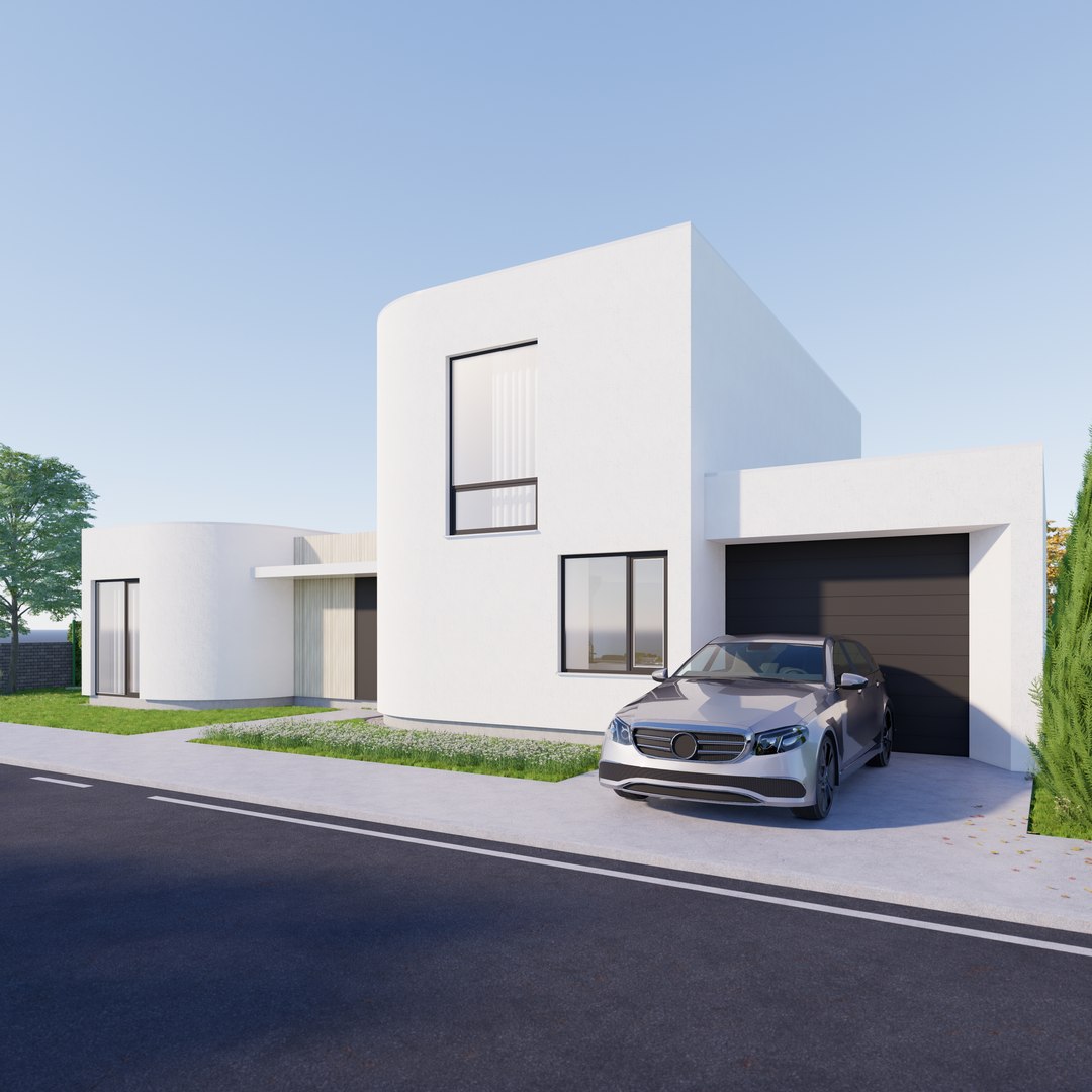 3D House 8 - Created With Fully Parametric Revit Families - TurboSquid ...