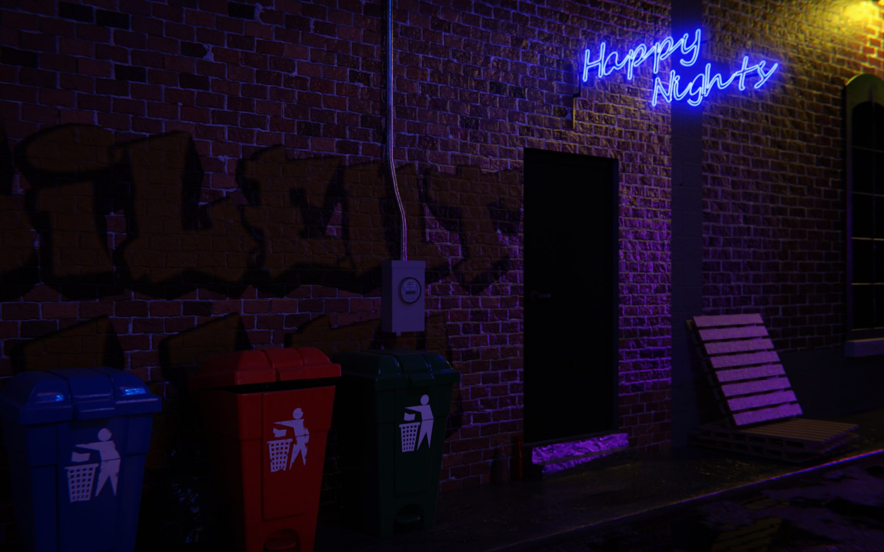 3D Alley 3d Scene Model - TurboSquid 1983624