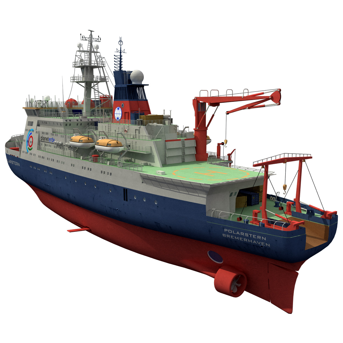 german research ship polarstern 3d model