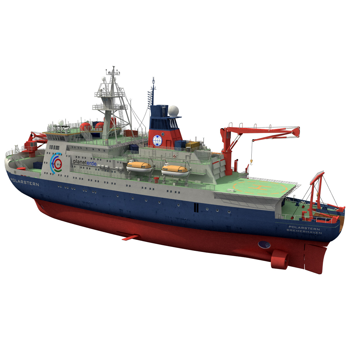 german research ship polarstern 3d model