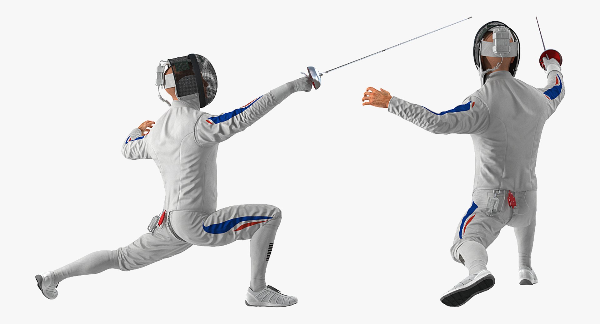 3D Fencer Lunge Pose Model - TurboSquid 1283870