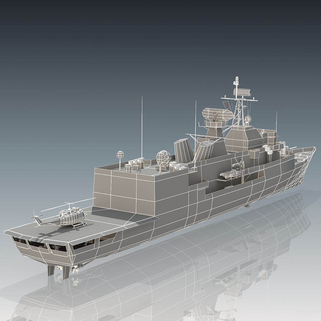 3d model anzac class frigate hmas