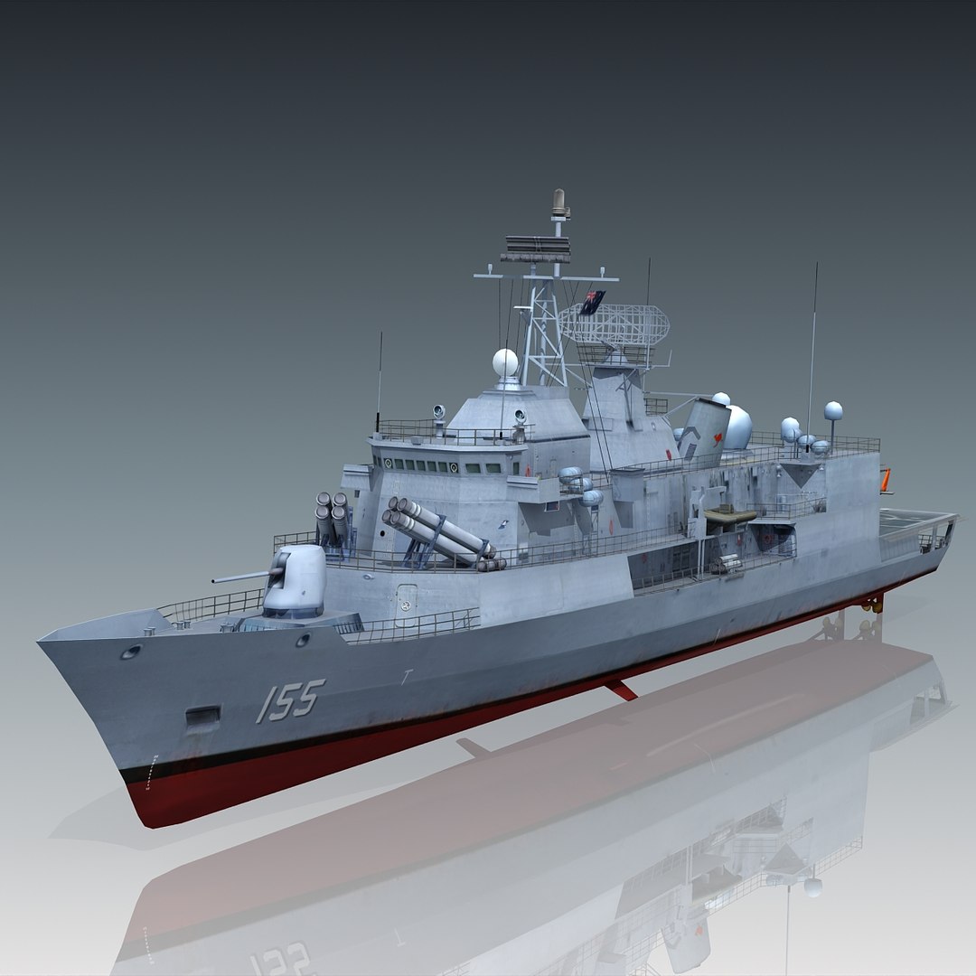 3d model anzac class frigate hmas