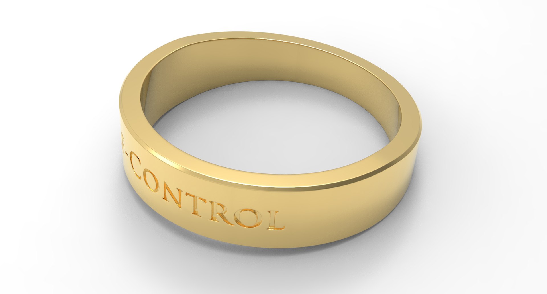 3D model Self-Control Female Ring Gold - TurboSquid 1927368