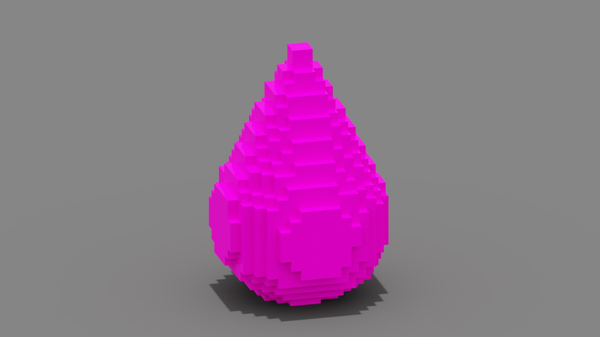 Pink Voxel Drop 3D Model - TurboSquid 2041826