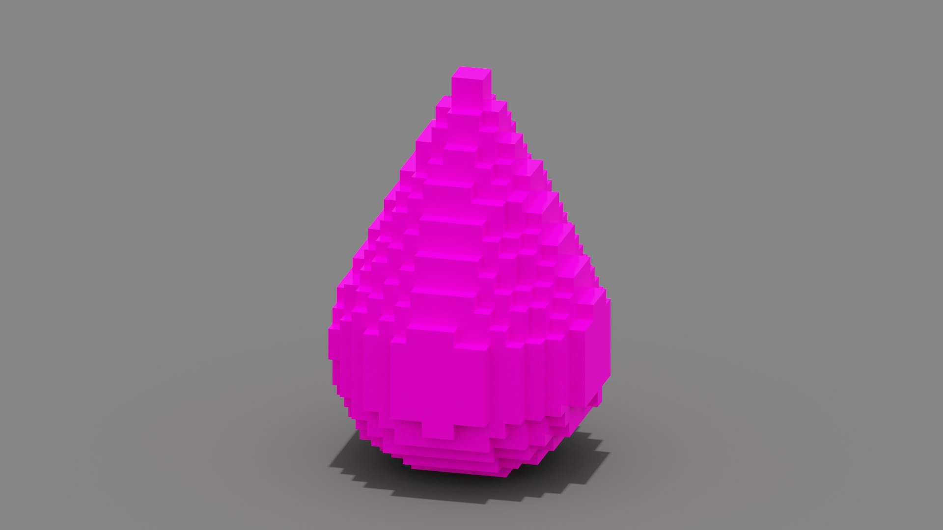 Pink Voxel Drop 3D Model - TurboSquid 2041826