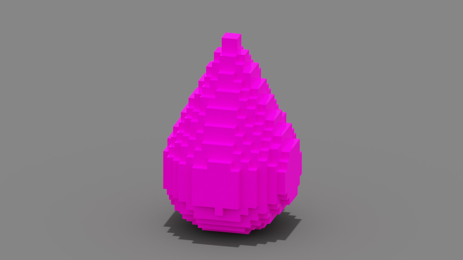 Pink Voxel Drop 3D Model - TurboSquid 2041826