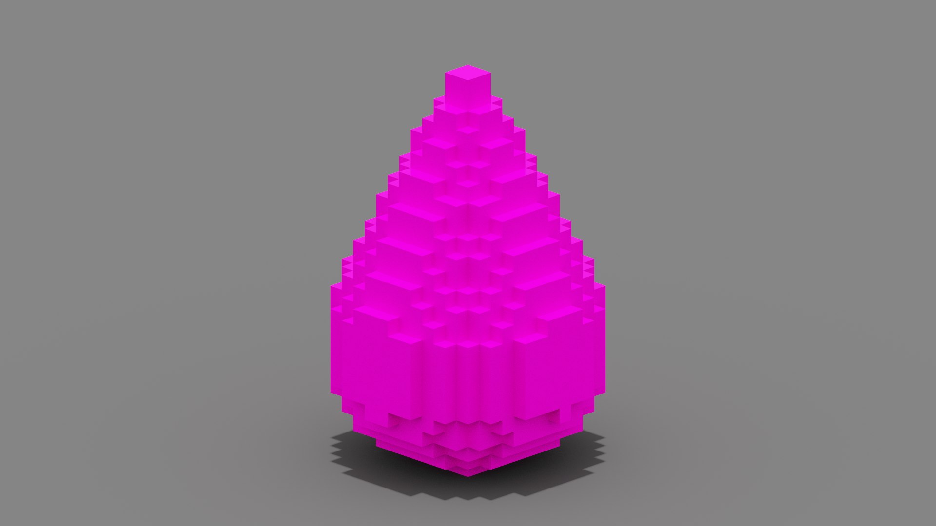 Pink Voxel Drop 3D Model - TurboSquid 2041826