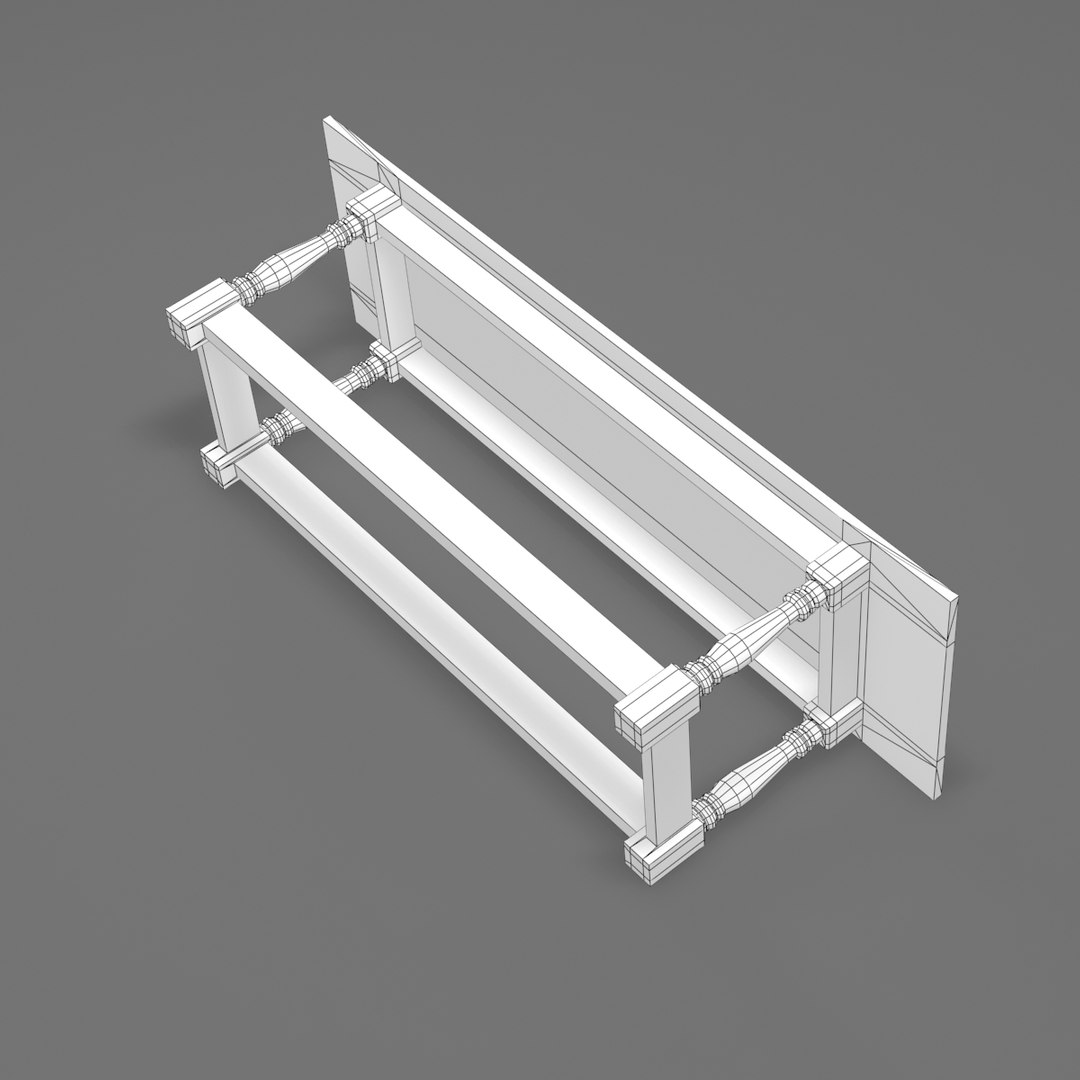 3d 17th Century Refectory Table Model
