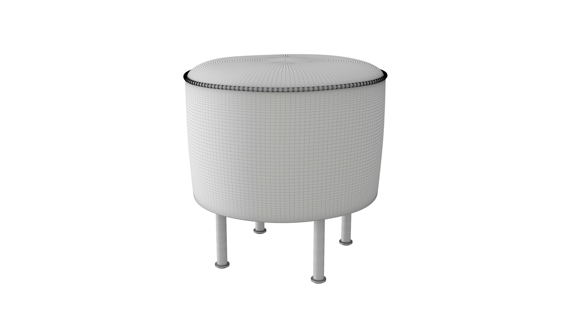3D Modern Line Pouffe - TurboSquid 1948055