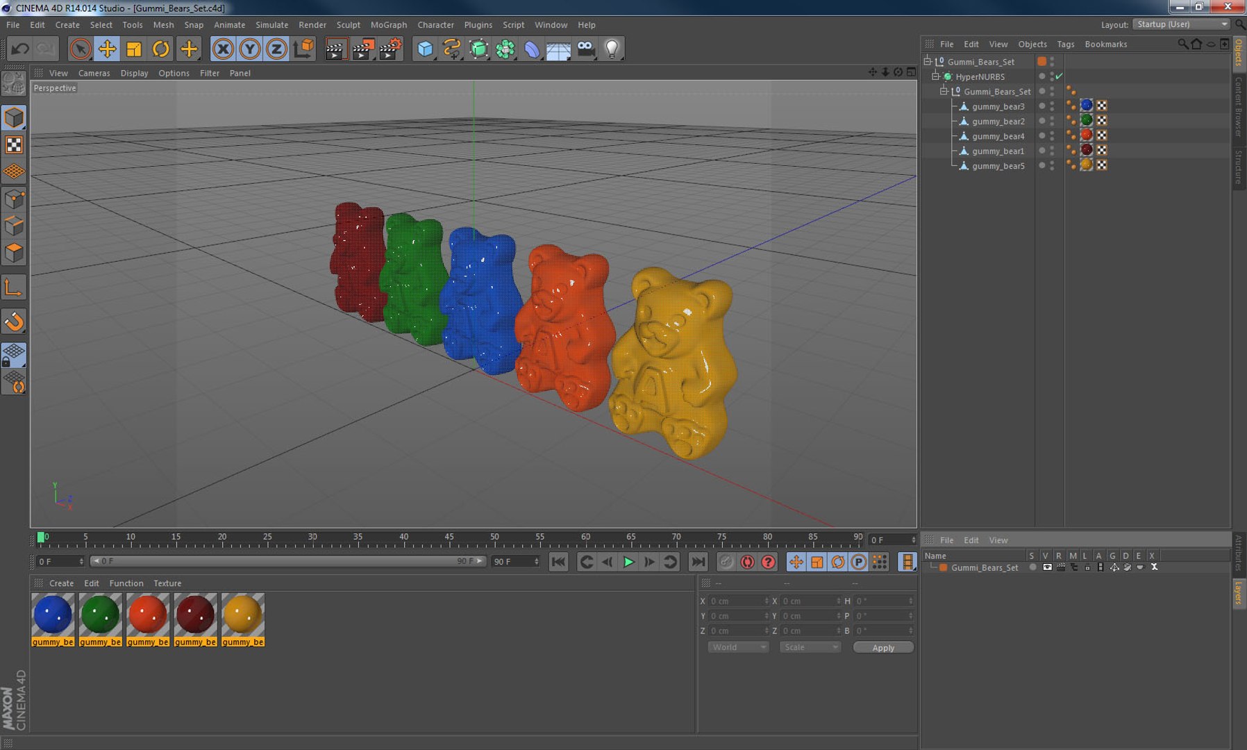 3D Gummi Bears Set - TurboSquid 1277122