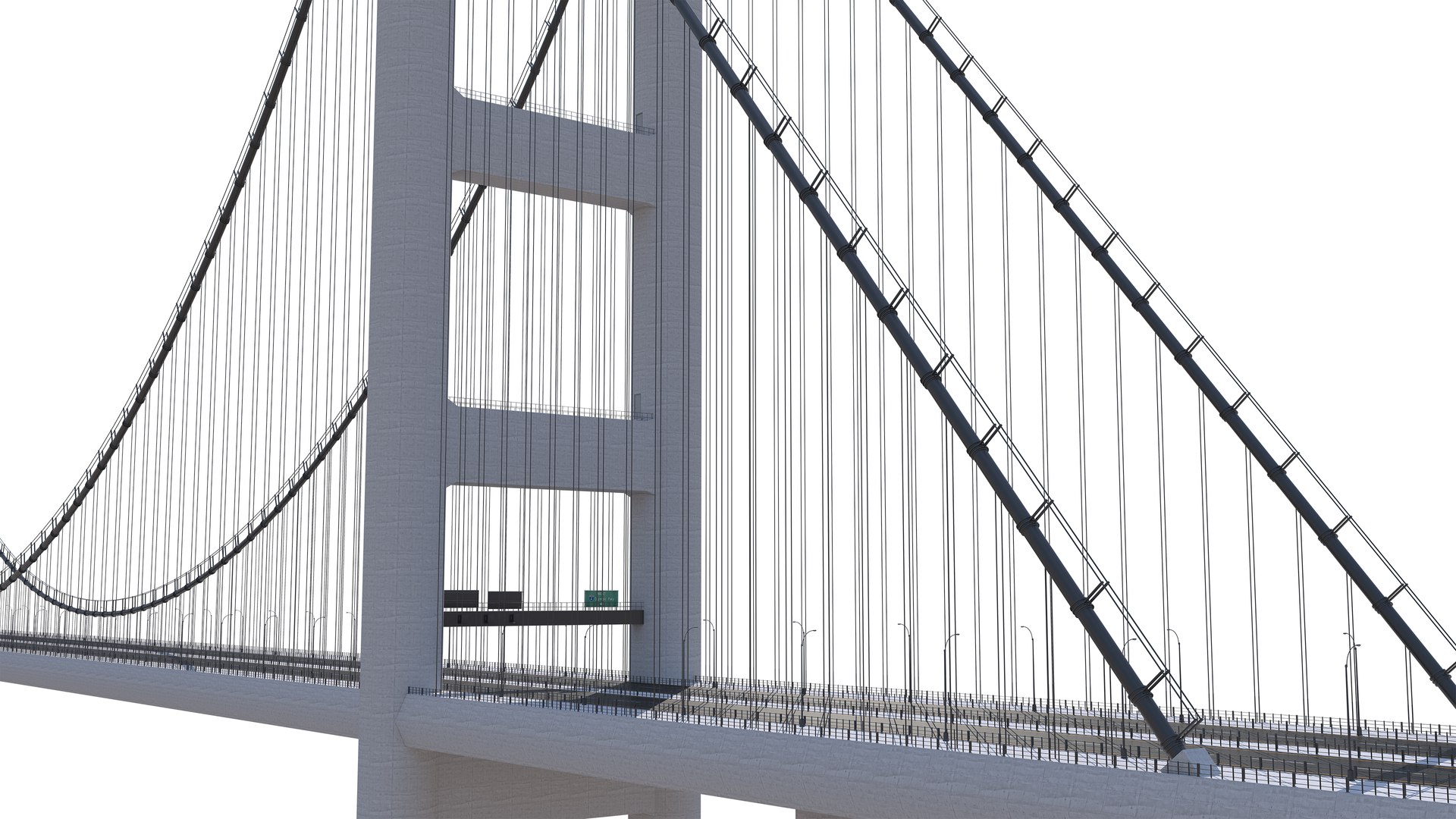 Bosphorus Suspension Bridge Structure 3D Model - TurboSquid 2286226