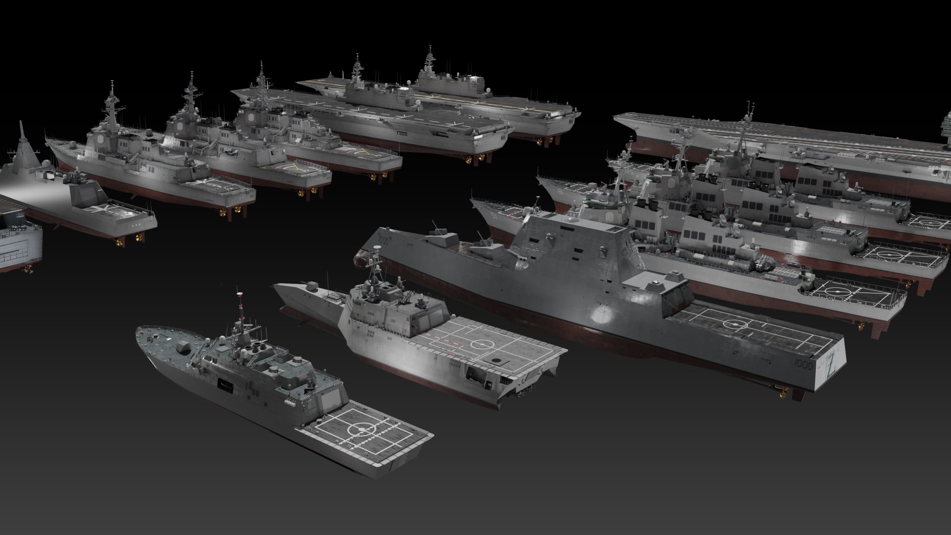 3D Modern Warship Asia Pacific Collection - TurboSquid 2385545