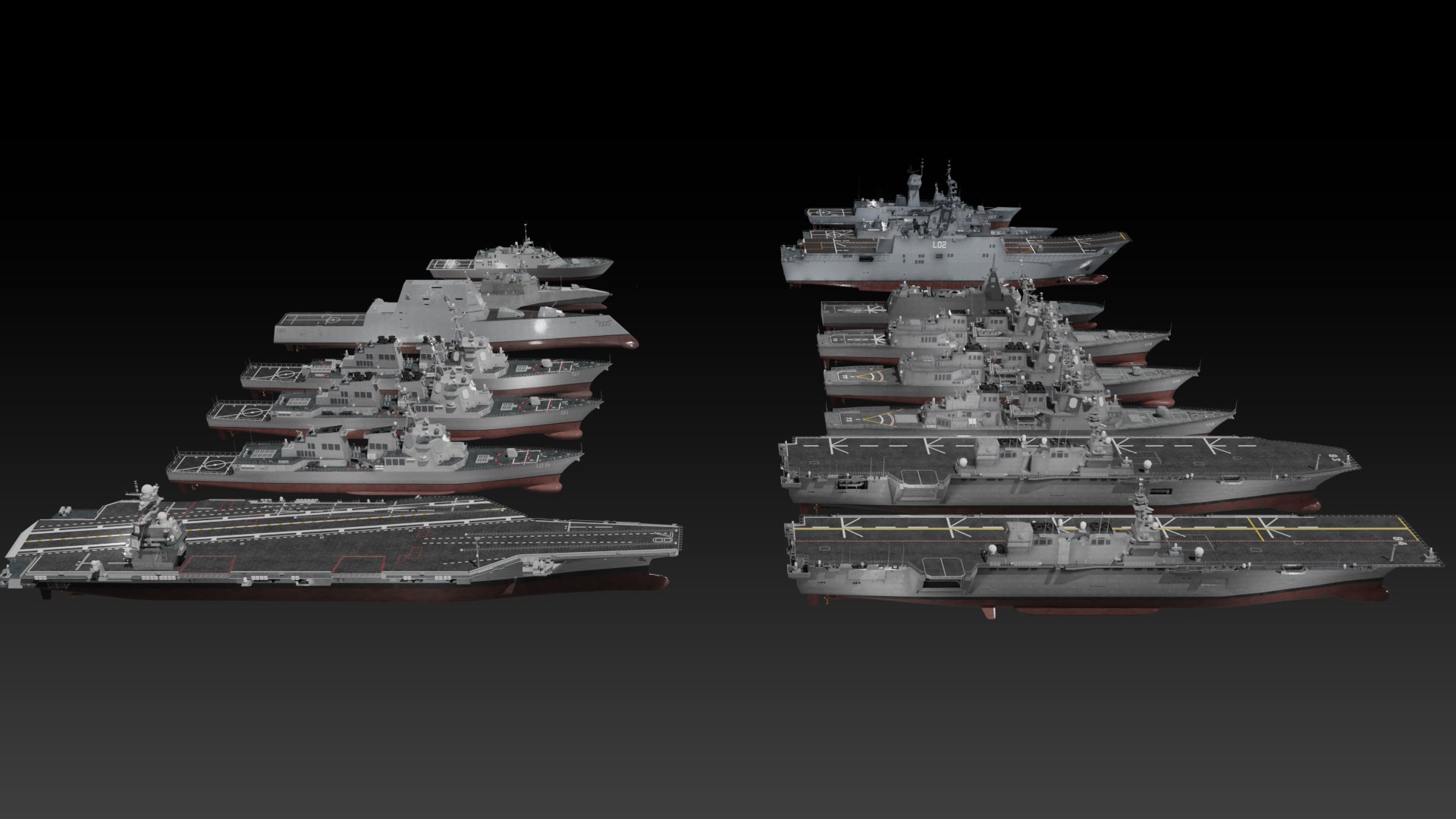 3D Modern Warship Asia Pacific Collection - TurboSquid 2385545